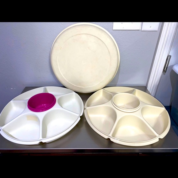 Tupperware | Dining | 2x Tupperware Salsa Chips Appetizer Trays With ...